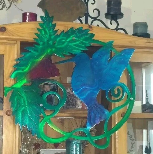 Metal Wall Art animal hummingbird Plasma Cut Design figurine hanging ...