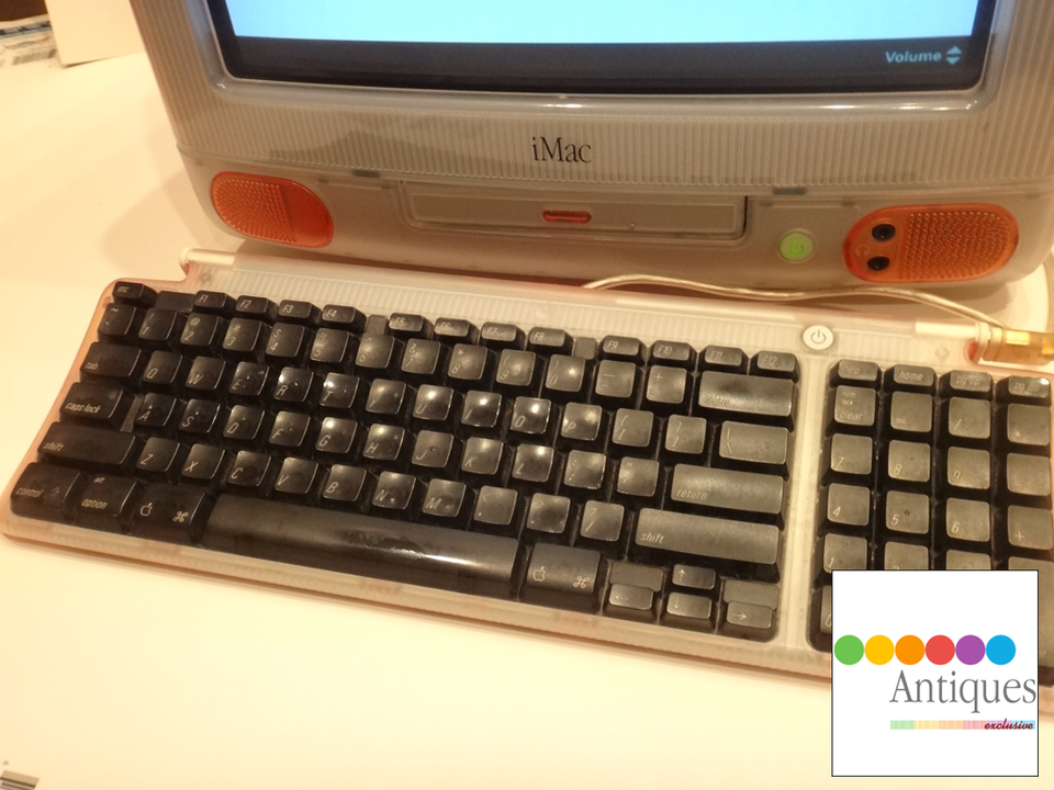 Vintage Apple iMac Tangerine Orange PowerPC G3 266Mhz 512MB RAM 130GB ...