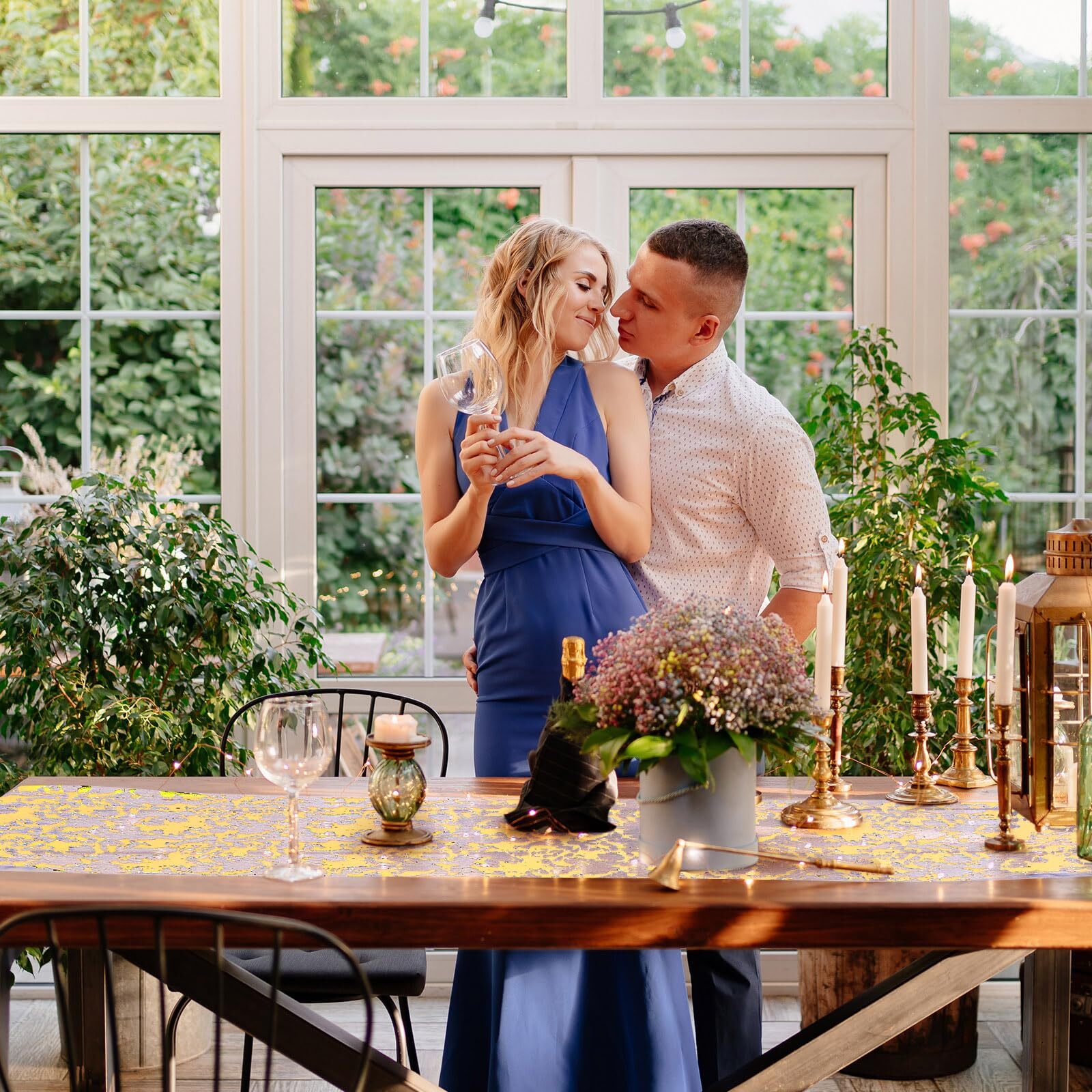 Metallic Gold Thin Table Runner with Scissors and Soft Ruler 11 Inch x 164 ft... | eBay