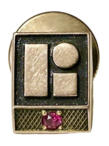 10K Rose Gold Ruby Employee Award Pin Litton Industries CTO | eBay