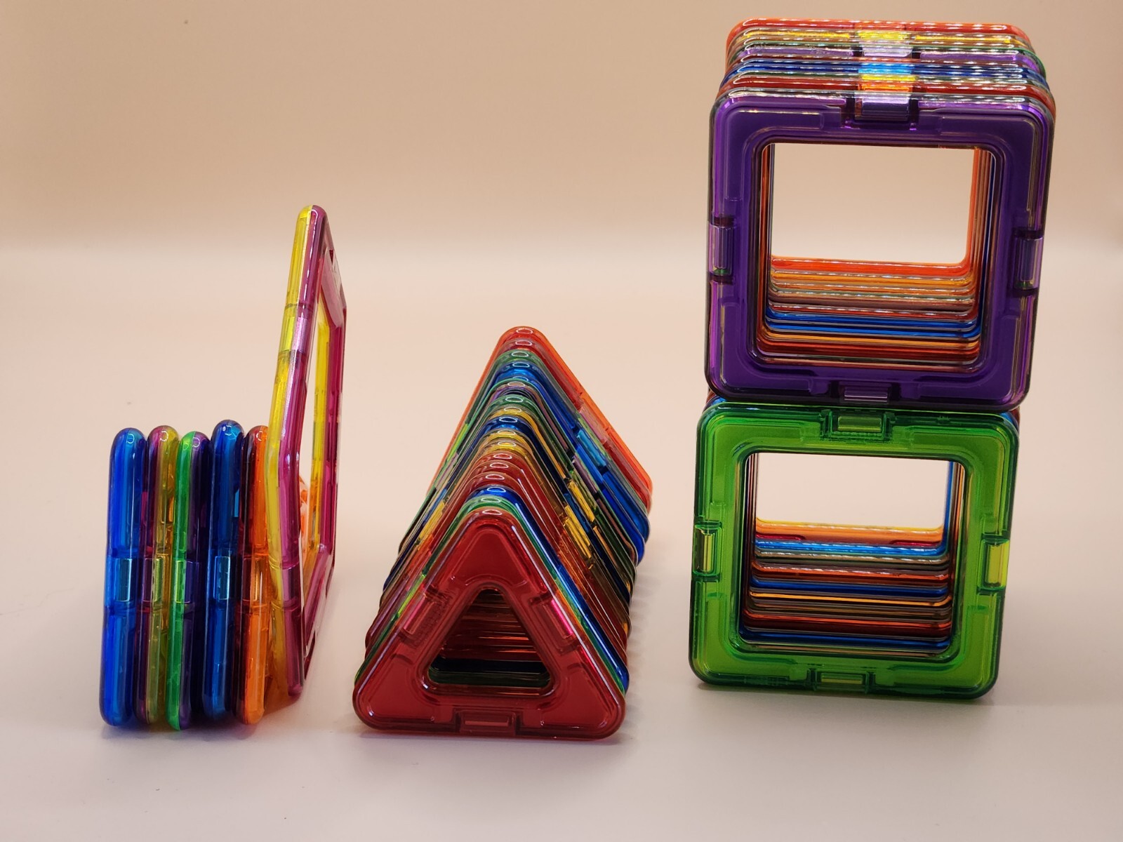 Magformers Loose Lot Of 43 Multicolored Pieces Plus Model Booklet | eBay