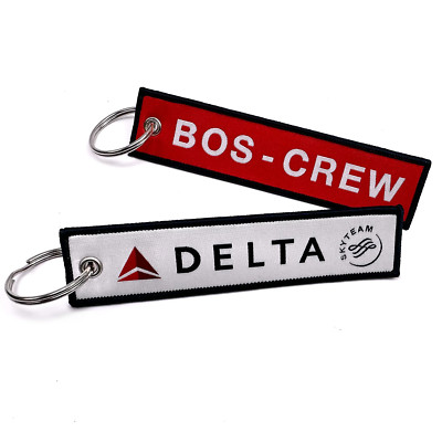 Delta Airlines-BOS CREW Woven Keychain | eBay