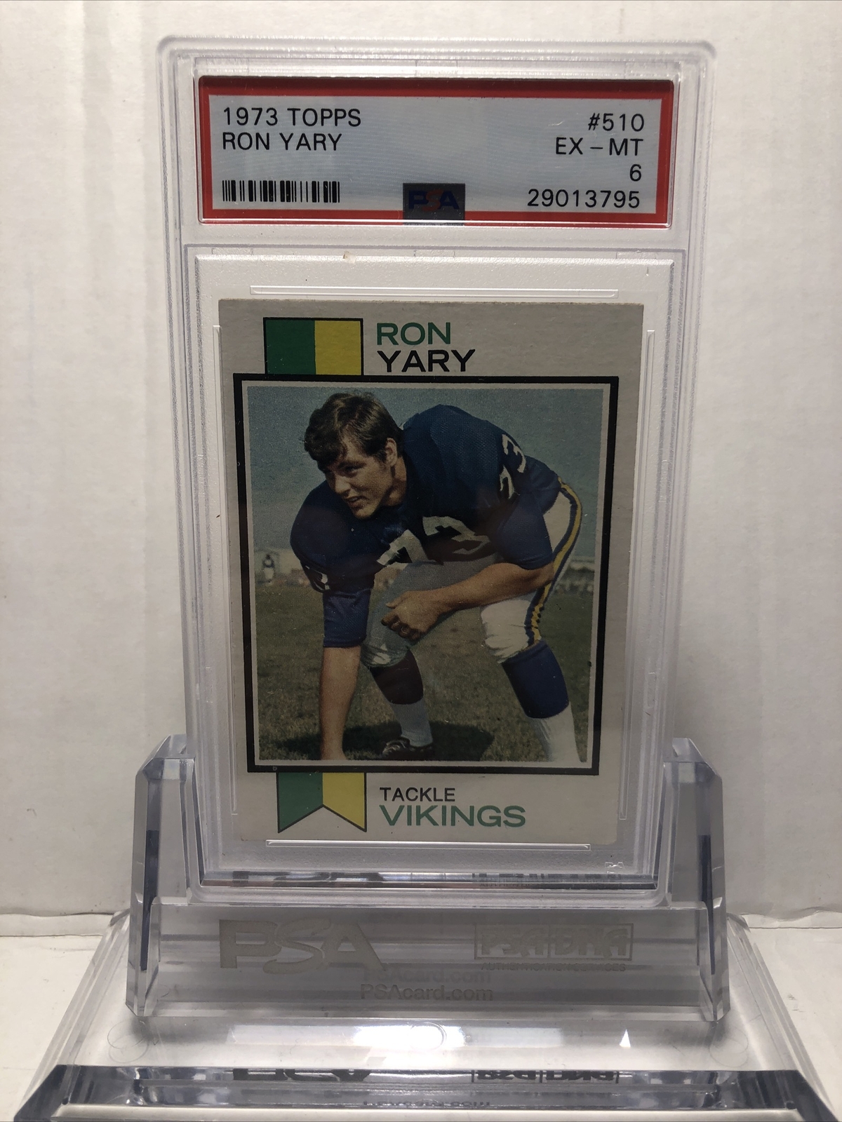 1973 Topps Ron Yary PSA 6 card 510 Ex-MT Minnesota Vikings NFL HOF USC ...