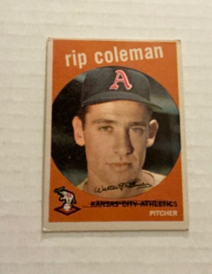 RIP COLEMAN 1959 TOPPS VINTAGE BASEBALL CARD - #51 - GOOD. KF | eBay
