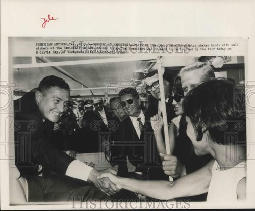 1968 Press Photo San Antonio, Tex.-Bolivian President Rene Barrientos ...