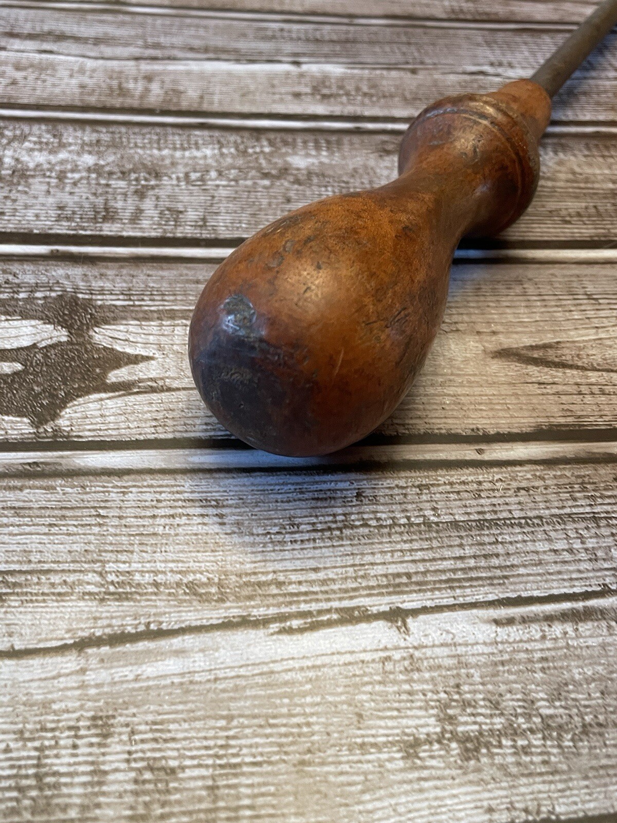Antique Wood Handle 15 ½” Flat Head Screwdriver Vintage Tool | eBay