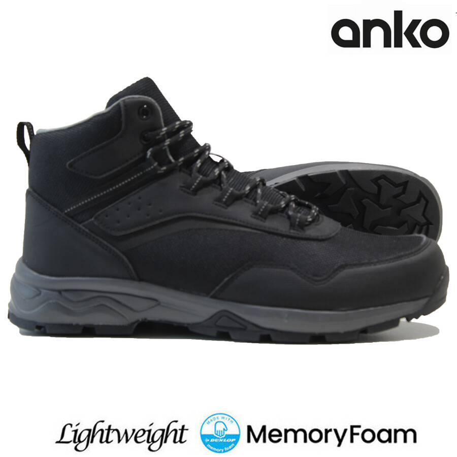 MENS WALKING HIKING MEMORY FOAM CASUAL THERMAL WINTER ANKLE BOOTS ...