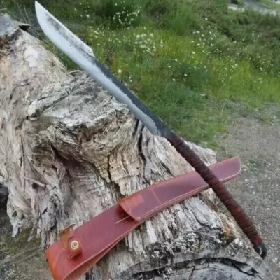 CUSTOM HANDMADE FORGED CARBON STEEL HUNTING SURVIVAL SPEAR HEAD W ...