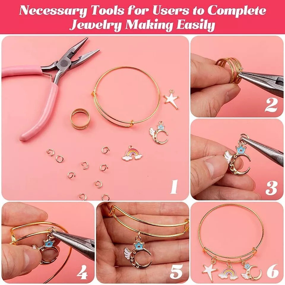 542pcs Bangle Bracelet Making Kit DIY Jewelry Making Kit and Supplies ...