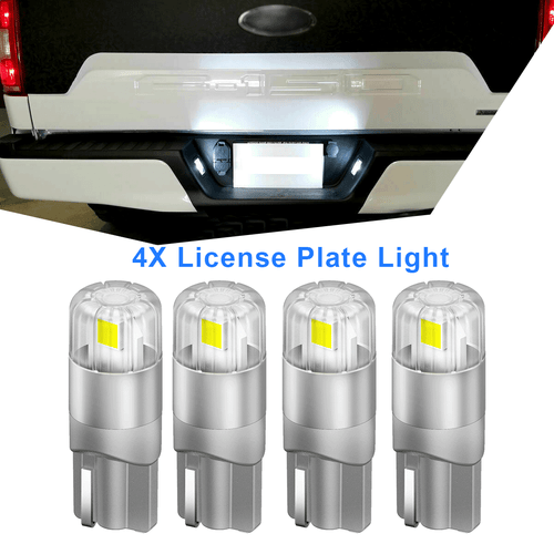 4PACK T10 LED License Plate Light Bulbs 6000K Super Bright White 168 ...