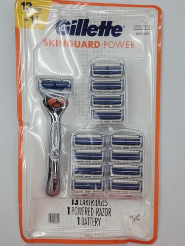 Gillette SkinGuard Power Men's Razor Handle + 13 Blade Refills NEW ...