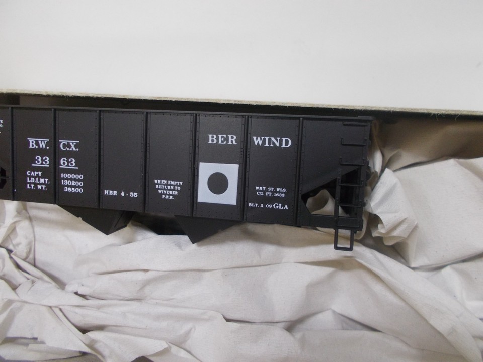 ACCURAIL # 2517~ BERWIND COAL 55-TON HOPPER CAR # 3363~ KIT ~HO SCALE ...