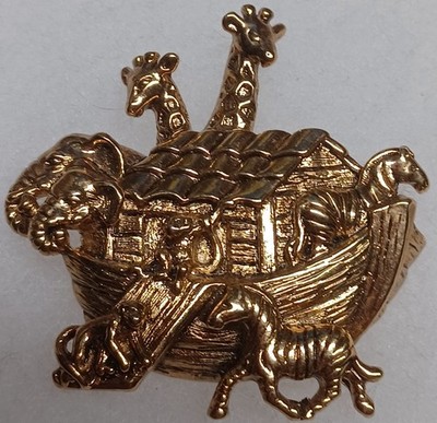 Vintage AVON Noah's ARC Pin , 1 1/2" by 1 3/4" , Great Gift ... GREAT ...
