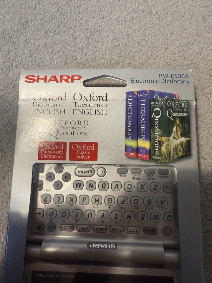 SHARP PW-E500A Oxford Electronic Dictionary, Thesaurus, Spell Checker ...