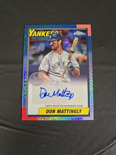 2025 Topps Series 1 Don Mattingly Auto 36/99 1990 Silver Pack Mojo ...