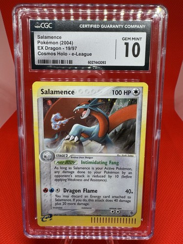 CGC GEM MINT 10 Salamence EX Dragon 19/97 Cosmos Holo - eLeague Pokemon ...