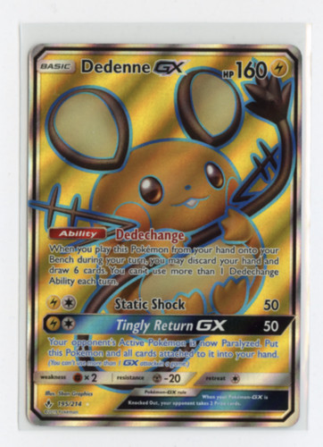 Dedenne GX (Full Art) 195/214 Ultra Rare Holo SM - Unbroken Bonds ...
