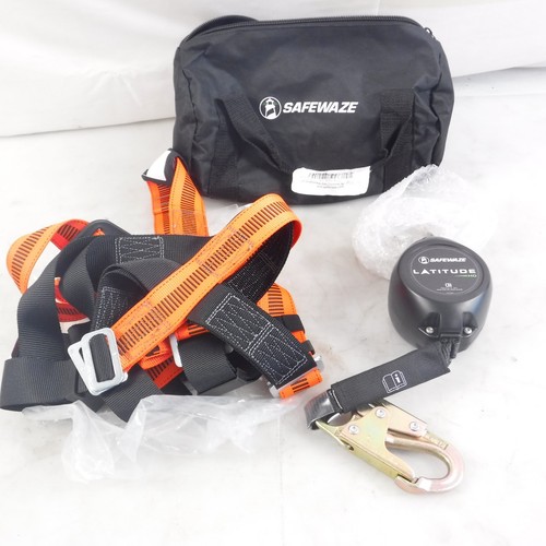 Safewaze V-Line Kit-11' Single Web Retracting Lanyard Full Body Harness ...