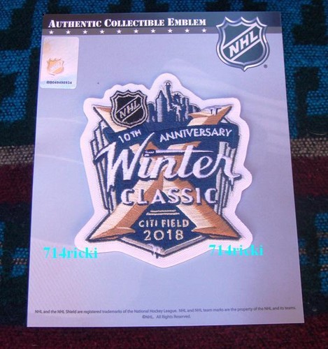 2018 NHL Winter Classic Patch Collector New York Rangers vs Buffalo ...