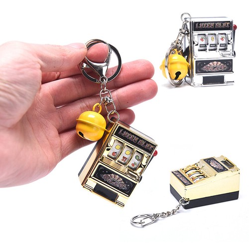 Game Decompression Slot Machine Key chain keyring Mini Fruit Handheld ...