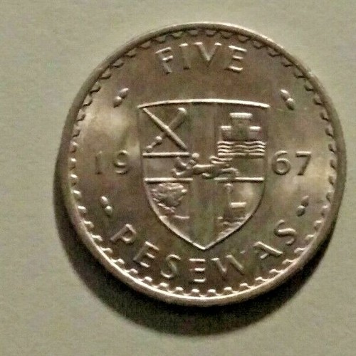 GHANA 5 Pesewas 1967 coco bean - unc | eBay
