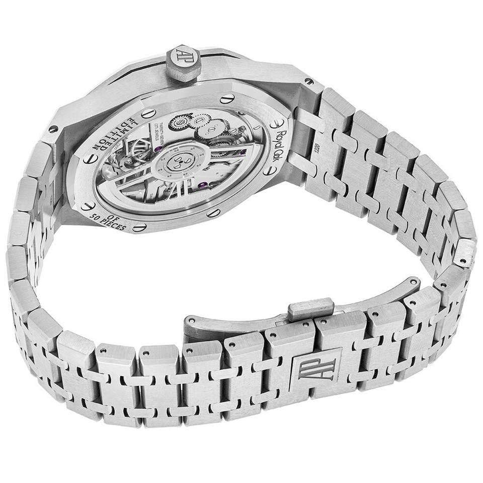 Audemars Piguet Royal Oak Watch 41MM Blue Index Hour Markers Dial | eBay