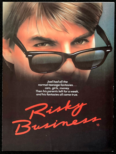 RISKY BUSINESS Original Movie Screening Program Tom Cruise Teen Drama ...