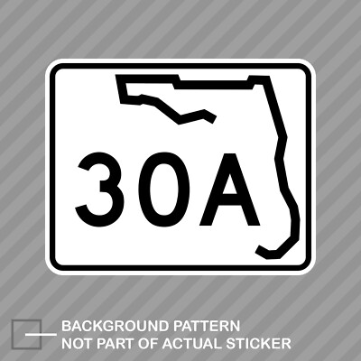 Florida State Road SR 30A Shield Sticker Decal Vinyl us sign overseas ...