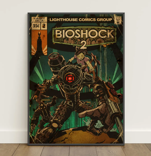 BioShock Poster | Retro Print | Wall Art | Kraft Paper Print 6 | eBay