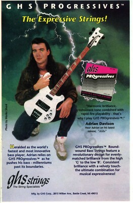 1993 ghs Guitar Strings Adrian Davison PRINT AD Holiday Gift Idea (2857 ...