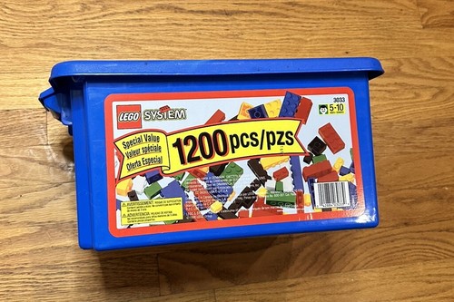 Vintage LEGO SYSTEM 3033 Creator 1200 PC Blue Tub 4lbs Golf LEGOS ...