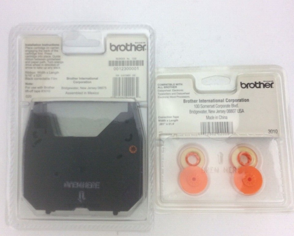 Brother 1230 Black Correctable 1030 2 Film Ribbons & 2 Liftoff ...