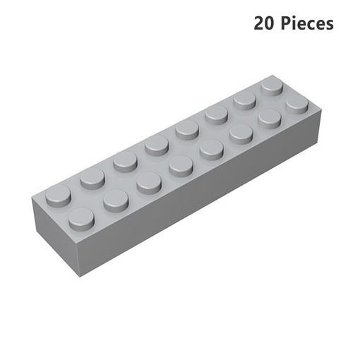 3007 Brick 2X8 Light Gray Bricks 20 PCS Bricks, Pieces & Parts 100% ...