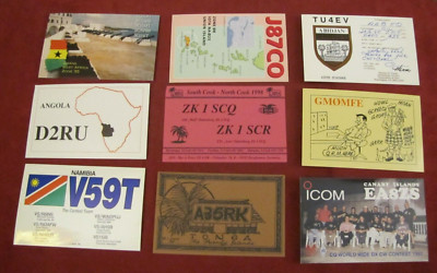 Lot of 45 Amateur Ham Radio QSL call cards or post cards (Vintage ...