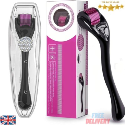 DERMA ROLLER 540 Titanium Micro Needle Facial Skin Roller Cellulite ...