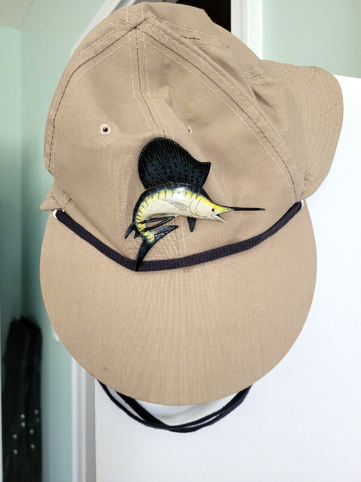 VTG Columbia Long Bill Hat Cap Gore Tex Neck Flap Tan Fishing 80s 90s w ...