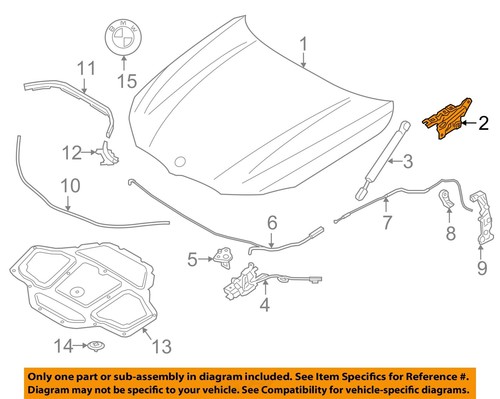 BMW OEM 16-18 750i Hood-Hinge Left 41007427051 | eBay
