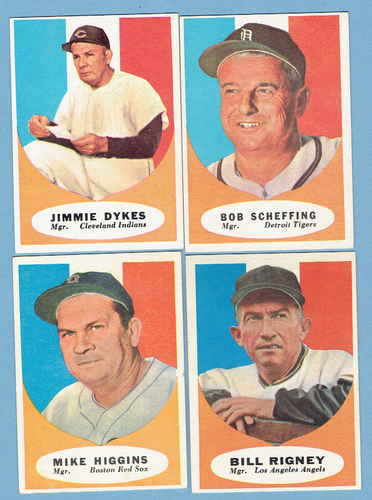 1961S TOPPS COACHES LOT OF CLEAN BACK NO CREASES NM RIGNEY MAUCH ...