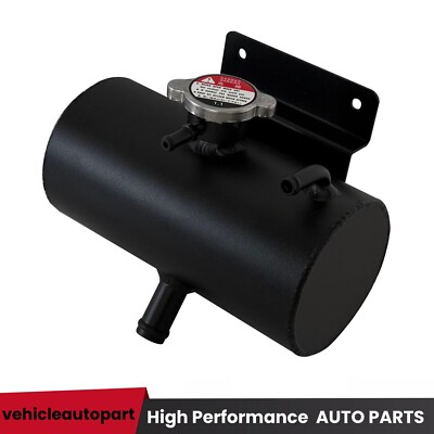 1.5L Aluminum Header Horizontal Round Overflow Tank Hose 10mm/18mm ...