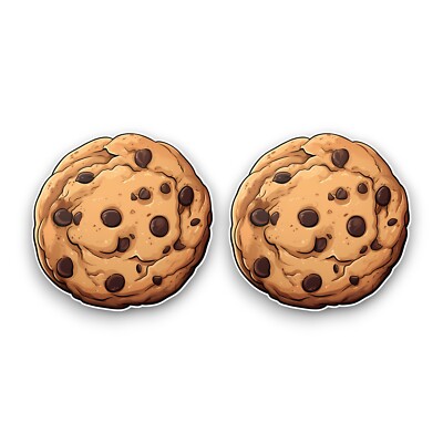 2x Small Choc Chip Cookie Vinyl Sticker Decals For Car Laptop Scrapbook ...