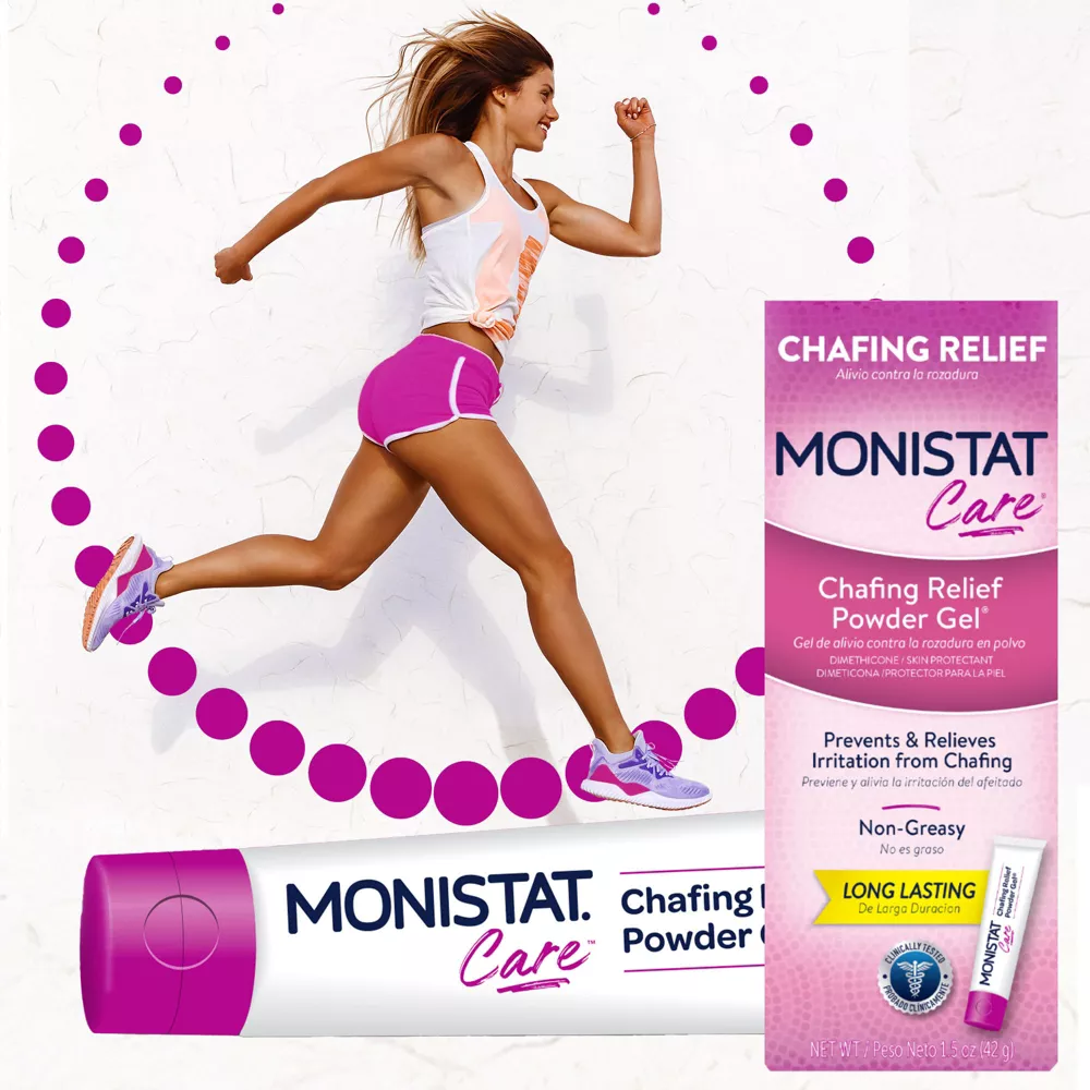 Monistat Care Chafing Relief Powder Gel Prevents & Relieves Non-Greasy ...