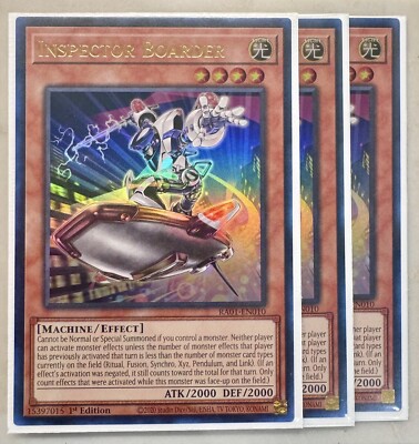 Yugioh! 3x Inspector Boarder RA01-EN010 Ultra Rare 1st Ed NM | eBay