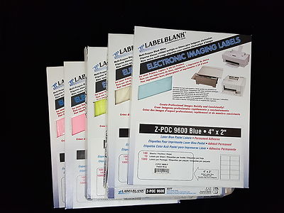 LabelBlank -Lot of 3728- 4" x 2" Laser Labels Z-POC Z-BCO 9600 Melon ...