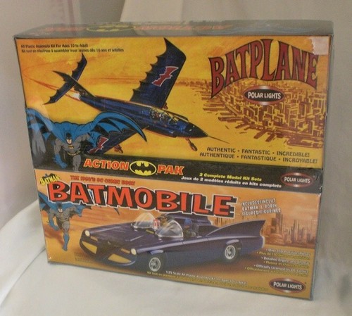 BATMAN BATMOBILE BATPLANE POLAR LIGHTS MODEL KIT SET FACTORY PACKAGED ...