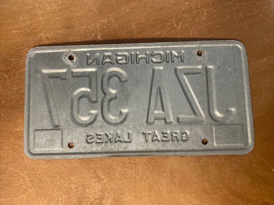 1997 Michigan License Plate Great Lakes Blue # JZA 357 | eBay