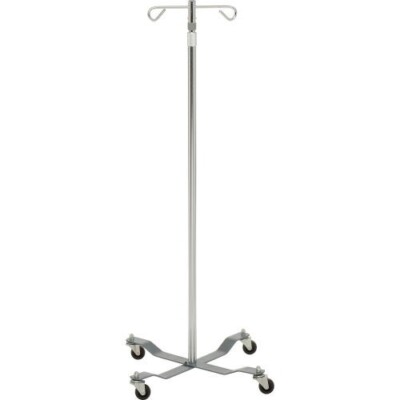 Drive Medical 13033 Economy Removable Top IV Pole with 2 Hooks 40"- 82 ...