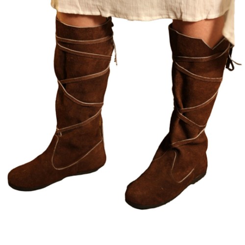 Roman Long Boots, Viking Renaissance Medieval Shoes D01/04 | eBay