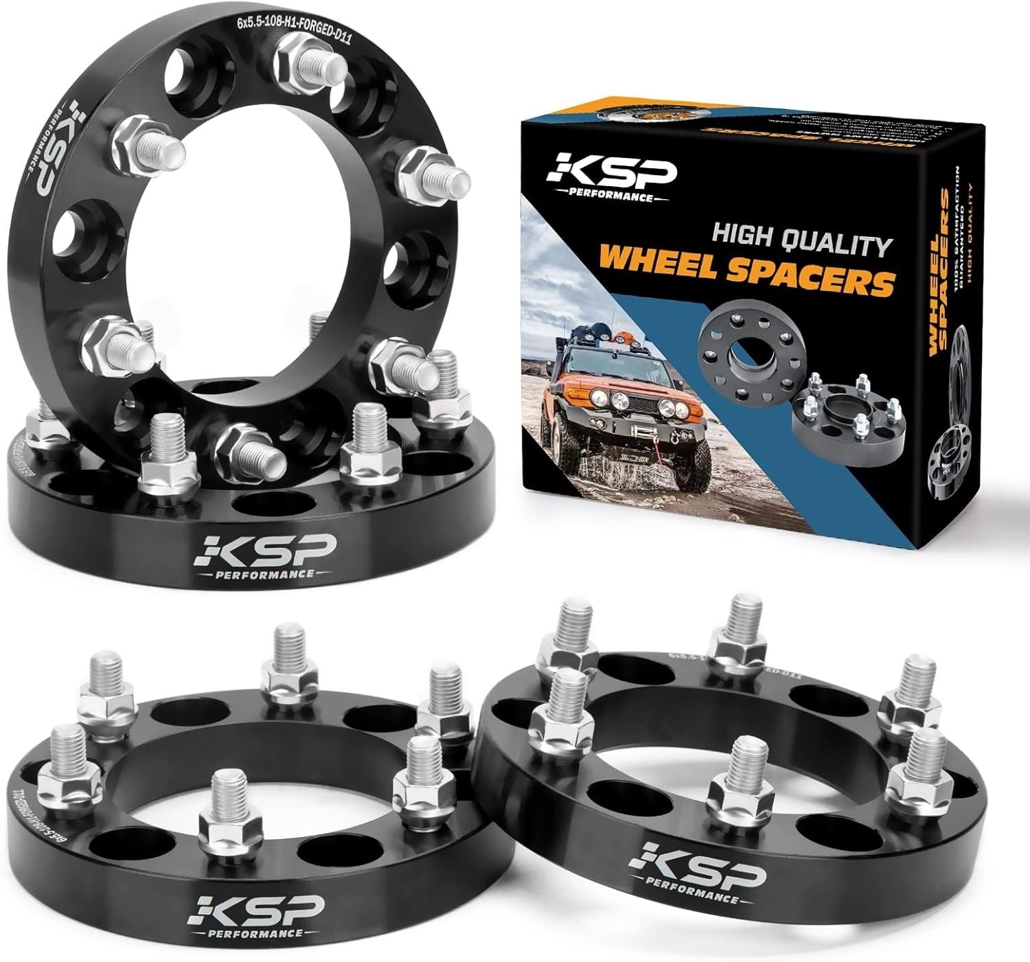 KSP 4pcs 1'' 6X139.7mm 12X1.5 108mm HB Wheel Spacer for Toyota 4Runner ...