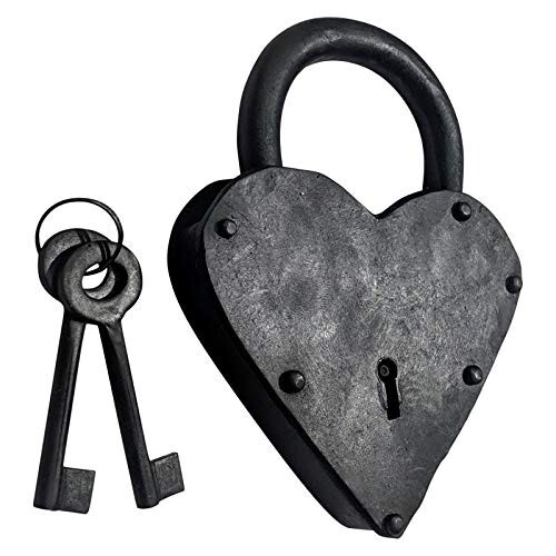 Handmade Antique Iron Padlock Oil Rubbed Black Living Finish Pack of 2 ...