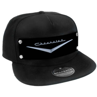 Chevrolet V Emblem Logo Black Auto Car Snapback Hat Cap Official ...